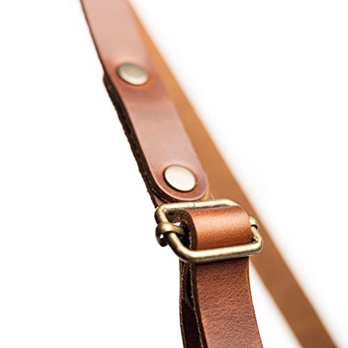 ENVOY Genuine Leather Purse Strap, Thin Adjustable Crossbody Sling for Bags, Accessories for Shoulder Handbag, Saddle