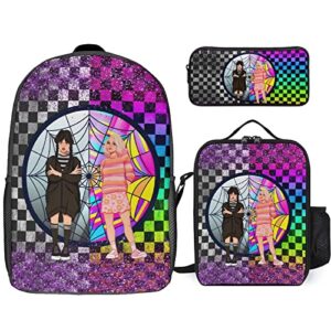 vozuko 3pcs wednesday backpack shoulder backpack large capacity wednesday bag sports bag for girls womens