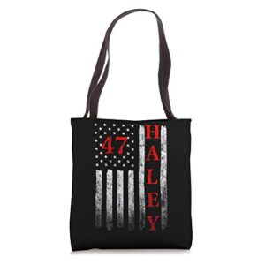 nikki haley 2024 american flag usa flag president campaign tote bag