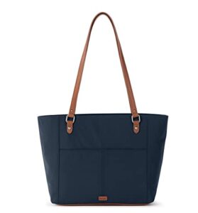 the sak esperato metro tote in recycled nylon, navy