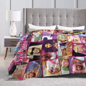 Nicki Rapper Singer Minaj Band Throw Blanket Soft Cozy Flannel Blankets Decor for Bed Couch Living Room Travel Outdoor 80"X60"