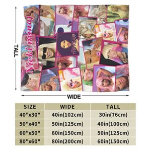 Nicki Rapper Singer Minaj Band Throw Blanket Soft Cozy Flannel Blankets Decor for Bed Couch Living Room Travel Outdoor 80"X60"