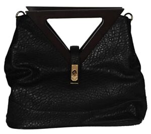 ann creek women’s triangle handle bag crossbody bags stachel bags shoulder bags fashion faux leather pu purses handbags ladies tote bags evening bags clutch purses black