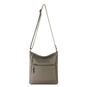 The Sak Iris Casual Purse Crossbody in Leather, Mushroom