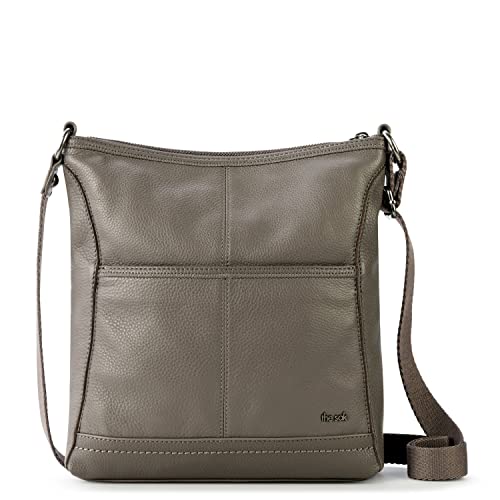 The Sak Iris Casual Purse Crossbody in Leather, Mushroom