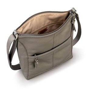 The Sak Iris Casual Purse Crossbody in Leather, Mushroom