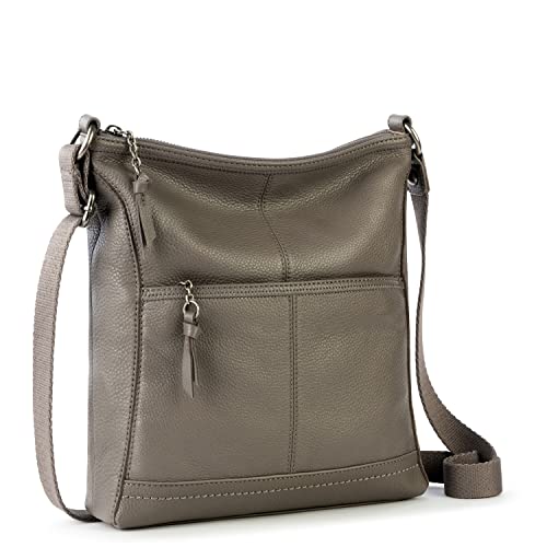 The Sak Iris Casual Purse Crossbody in Leather, Mushroom