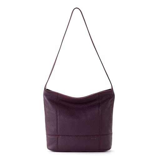 The Sak De Young Hobo Bag in Leather, Aubergine