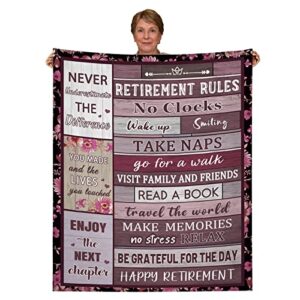 nahjiiem retirement gifts for women men retirement blanket retired throw blanket best retirement gifts ideas 50″×60″