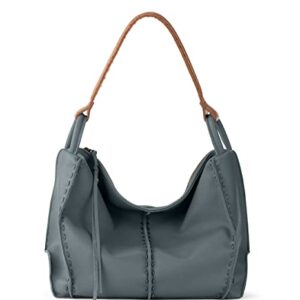 The Sak Los Feliz Hobo in Leather, Lined, Roomy Shoulder Purse, Indigo