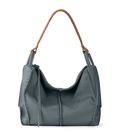 The Sak Los Feliz Hobo in Leather, Lined, Roomy Shoulder Purse, Indigo