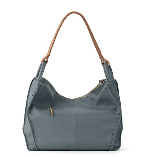 The Sak Los Feliz Hobo in Leather, Lined, Roomy Shoulder Purse, Indigo