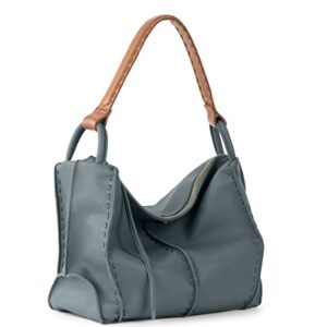 The Sak Los Feliz Hobo in Leather, Lined, Roomy Shoulder Purse, Indigo