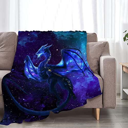 Tijuboni Dragon Blanket for Boys Men Dragon Space Throw Blanket for Kids Adults Ultra Soft Cozy Fleece Blanket for Couch Sofa ​Bed 40"x50"