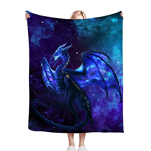 Tijuboni Dragon Blanket for Boys Men Dragon Space Throw Blanket for Kids Adults Ultra Soft Cozy Fleece Blanket for Couch Sofa ​Bed 40"x50"