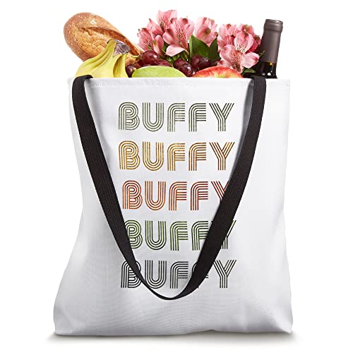 Love Heart Buffy Tee Grunge/Vintage Style Black Buffy Tote Bag