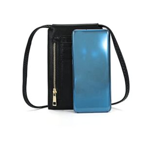 Earnda Small Crossbody Cell Phone Purse for Women Lightweight PU Leather Crossbody Bag with Credit Card Slots Blue