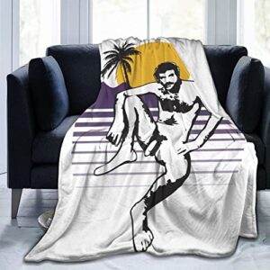 tom selleck blanket ultra-soft micro fleece blanket warm cozy plush bed blanket lightweight sofa throw blanket