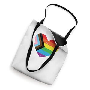 Pride LGBTQ+ Rainbow Flag Heart Tote Bag