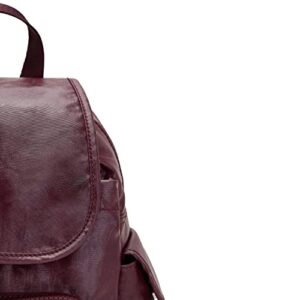 Kipling Women's City Pack Mini Backpack, Lightweight Versatile Daypack, School Bag, Burgundy Lacq, 10.75''L x 11.5''H x 5.5''D