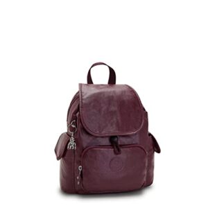 Kipling Women's City Pack Mini Backpack, Lightweight Versatile Daypack, School Bag, Burgundy Lacq, 10.75''L x 11.5''H x 5.5''D