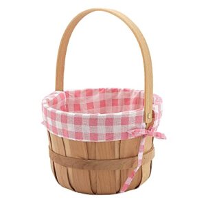 fun express pink gingham easter basket