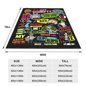 Cute Cartoon Character Blanket Soft Flannel Fleece Lightweight Anime Figure Ultra-Soft Micro Fleece Blanket for Couch Sofa Bed Bedroom (60"X50")