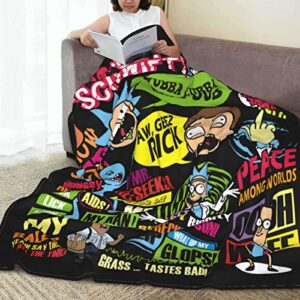 Cute Cartoon Character Blanket Soft Flannel Fleece Lightweight Anime Figure Ultra-Soft Micro Fleece Blanket for Couch Sofa Bed Bedroom (60"X50")