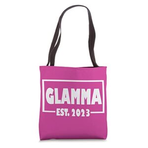 glamma est 2023 pregnancy announcement for family matching tote bag