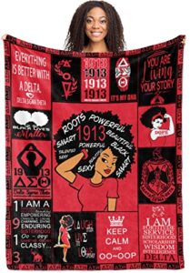 centh sorority gifts for women sorority blanket 50”x60”, african american sorority, j1913 elephant sorority birthday gifts for women girl throw blanket