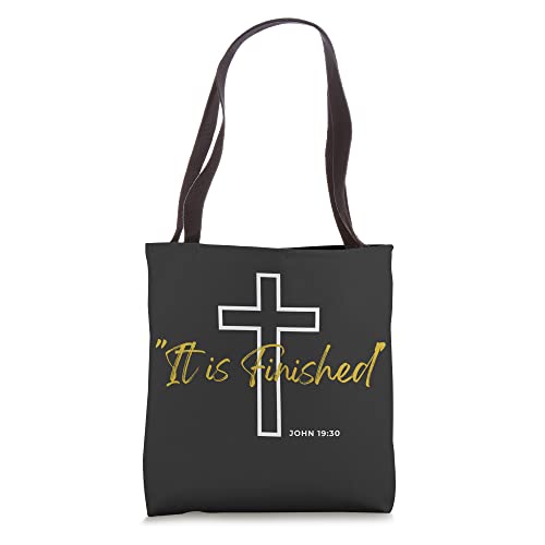 It is Finished Christian Gift- Steel Gray Fashion Tote Bag