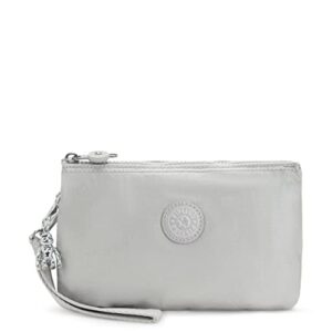 kipling women’s creativity extra large wristlet, versatile cosmetics kit, lightweight travel organizer, bright metallic