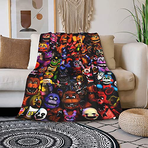 Throw Five Blanket Nights Blanket Bedding Blanket Sofa at Blanket Flannel Blankets Air Conditioning Freddy's Blanket Fans Gifts 50"X40"