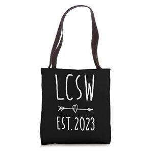 lcsw graduation 2023 licensed clinical social worker tote bag