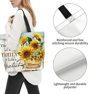 Dvczelo Tote Bag For Women Sunflower Hummingbird Canvas Tote Bag Handbag Fashion Shoulder Bags For School Work Travel