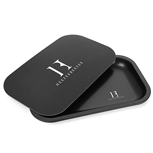 Premium Metal Tray, Large Rolling Tray with PVC Soft Magnetic Lid, Perfect Storage for Home or On-The-Go, 10.6'' X 6.3''