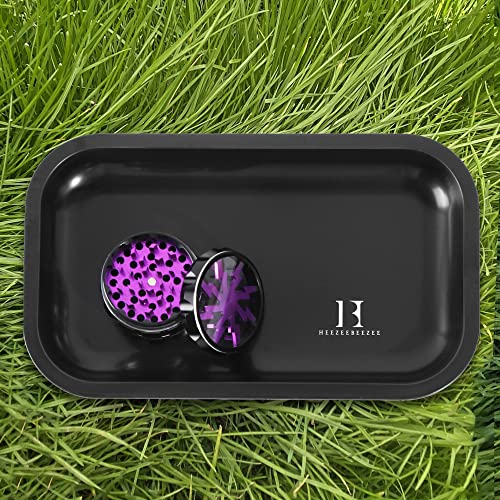 Premium Metal Tray, Large Rolling Tray with PVC Soft Magnetic Lid, Perfect Storage for Home or On-The-Go, 10.6'' X 6.3''