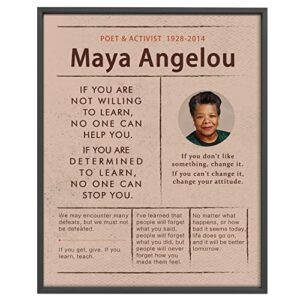 motivational poster wall art – office wall art & decor – positive quotes wall decor – encouragement gifts – positive sayings for wall decor – inspirational wall art maya angelou quote, 8×10″ unframed