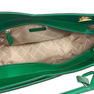 Michael Kors Jet Set Travel Large Chain Shoulder Tote (Palmetto Green Multi)