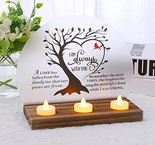 LESEN Sympathy Gifts for Loss of Mom Father Mother Loved One, in Memory of Loved One Gifts,Memorial Thoughtful Remembrance Gift,Acrylic Sign with LED Candle