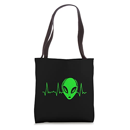 Heartbeat Alien Tote Bag