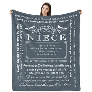 ftefueie niece gifts from auntie, niece blanket 50″x60″, birthday gift for niece from auntie, niece birthday gift, niece gifts from aunt, gifts for niece christmas throw blanket