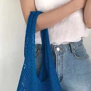 Crochet Tote Bag Knitted Shoulder Bag Vintage Hollow Out Handbag Tote Bag Aesthetic Crochet Hobo Bag Purse Brown