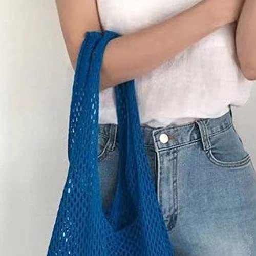 Crochet Tote Bag Knitted Shoulder Bag Vintage Hollow Out Handbag Tote Bag Aesthetic Crochet Hobo Bag Purse Brown