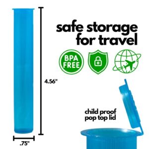 116mm Storage Tube Container - Blue 10 Pack