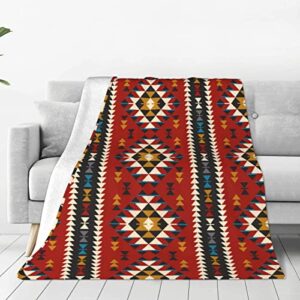 native american throw blanket boho style plush fleece flannel blanket lightweight soft for sofa couch bed living room pet suitable for all seasons 60″x50″