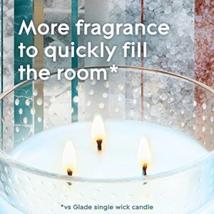 Glade Candle Sky & Sea Salt, Fragrance Candle Infused with Essential Oils, Air Freshener Candle, 3-Wick Candle, 6.8 Oz, 3 Count