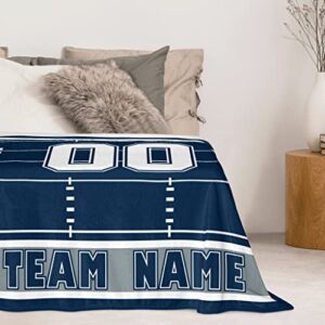 ANTKING Dallas Throw Blanket Personalized Custom Any Name and Number for Men Women Youth Gifts