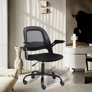 Office Chair with Adjustable Arms Ergonomic Office Chair Armless Desk Chair Seat Lock 38" Swivel Chair Computer Chairs in Bulk Home Office Chair Clearance Black Chair