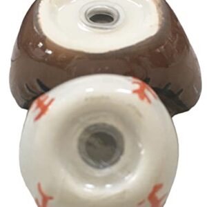 Baseball Glove & Base Ball with Stitching {Real Look} Salt and Pepper Shakers, Catchers Mit 3-1/4" Premium Quality Glazed Ceramic